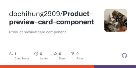GitHub Dochihung Product Preview Card Component Product Preview Card Component
