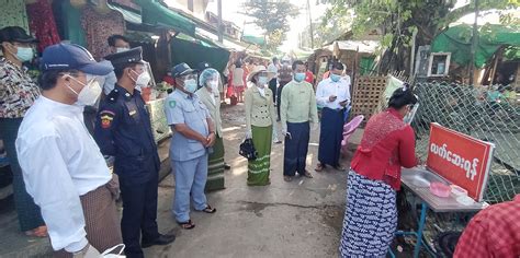 ငါးသိုင်းချောင်းမြို့၌ နေအိမ်ပြင်ပသို့ထွက်ခွာတိုင်း Mask နှာခေါင်းစည