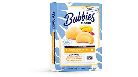 Bubbies Mochi Ice Cream Plant Based Alphonso Mango Mochi