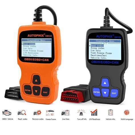 Autophix Om123 Code Reader Main Unit OBD2 Scanner Car Engine Code Reader Diagnostic Tool Engine ...
