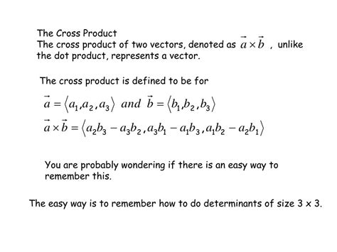 PPT Chapter The Cross Product Of Two Vectors In Space PowerPoint Presentation ID