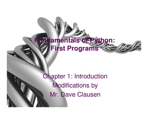 Python Ch1 Fundamentals Of Python First Programs Chapter 1
