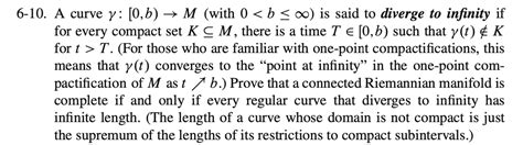 solved 10 a curve γ [0 b →m with 0