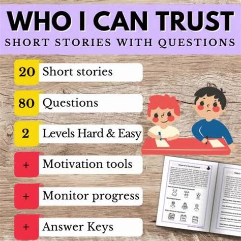Who I Can Trust Scenarios Character Education Reading Comprehension