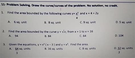 Solved Problem Solving Draw The Curve Curves Of The Chegg