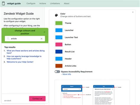 classic zendesk widget configurator premium plus