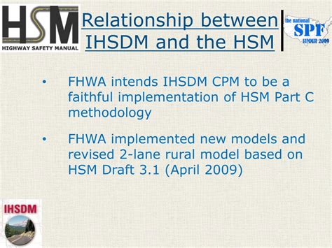 ppt role of spfs in the interactive highway safety design model