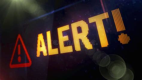 Alert Symbol Light Flashing On Digital Display Stock Illustration Illustration Of Information