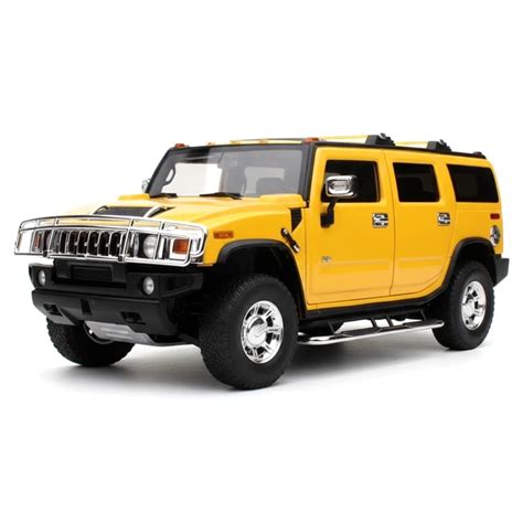 Highway61 118 Hummer H2 2002 Yellow Die Cast Full Open Model Stk