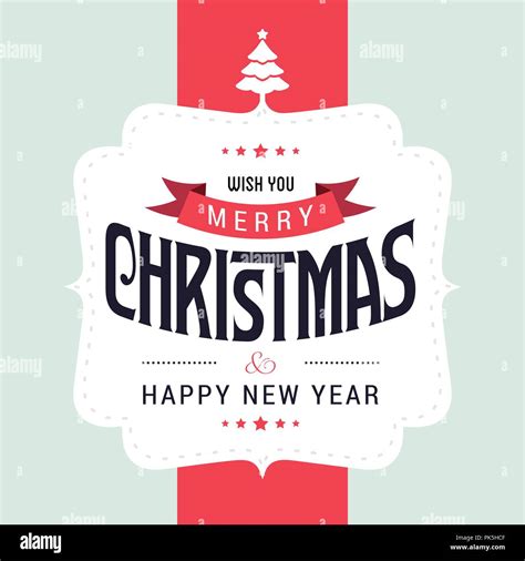 Merry Christmas Card Design Vector Stock Vector Image And Art Alamy
