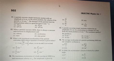 What Is The Maximum Acceleration Of The Particle Filo
