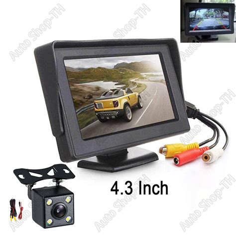 คูปองส่วนลดค่าส่ง40บาท 4 3 นิ้ว Lcd Hd หน้าจอ หน้าจอ รถ กล้องมองหลังสำรองย้อนกลับที่จอดรถ ต่อ