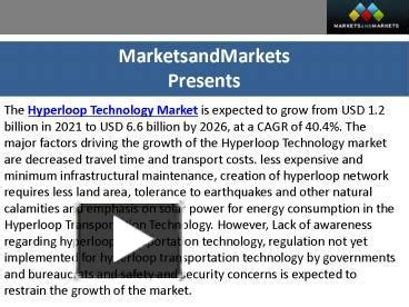 PPT Hyperloop Technology Market Application Opportunity And Forecast 2026 PowerPoint