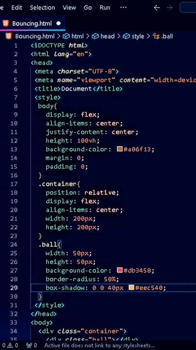 Bouncing Ball Html Css Youtube