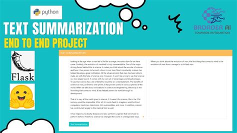 end to end text summarization project using flask and huggingface
