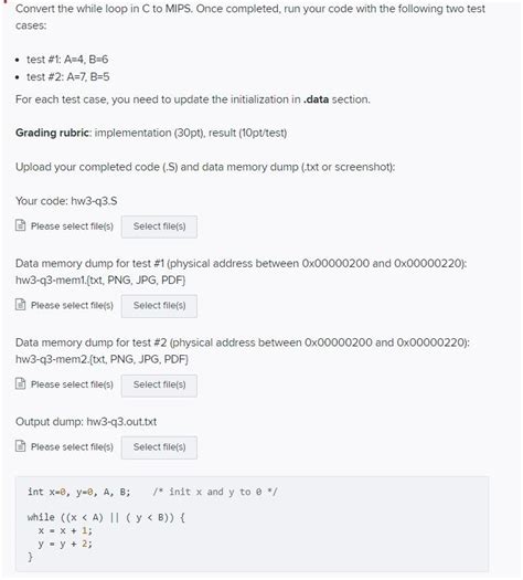 solved convert the while loop in c to mips once completed