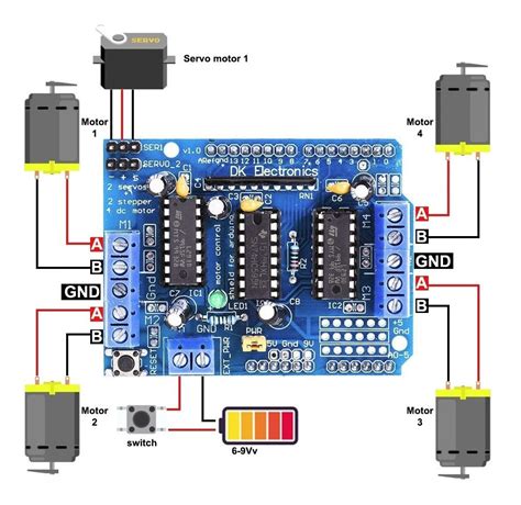 Motor Driver Shield L293d Arduino Store