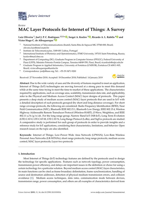 pdf mac layer protocols for internet of things a survey