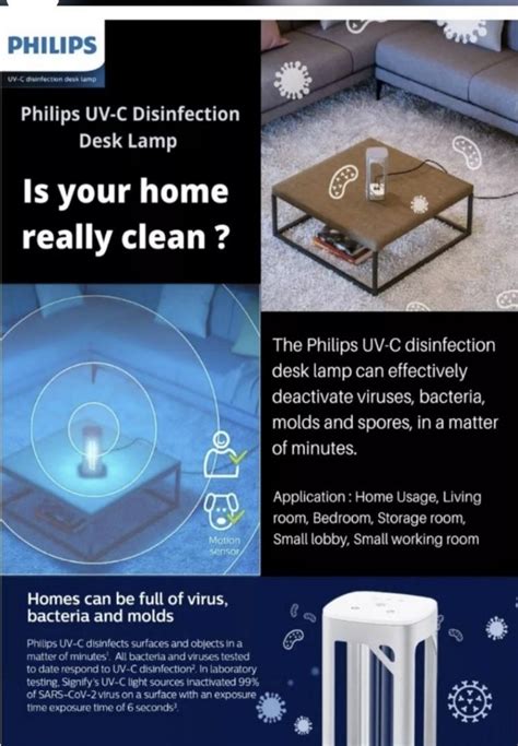 Philips Uvc Disinfection Light Beauty Personal Care Sanitisers Disinfectants On Carousell
