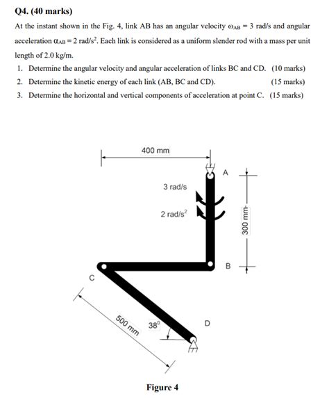 Solved Q Marks At The Instant Shown In The Fig Chegg