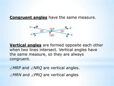 Angles And Angle Relationships Complementary And Supplementary Angles Pptx