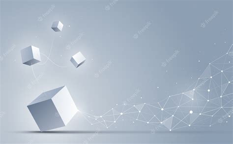 Premium Vector Abstract 3d Cubes Background Science And Technology Background