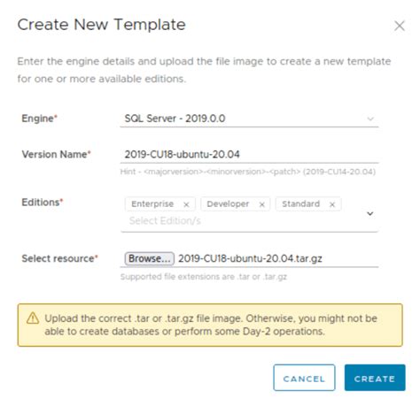 Vmware Data Services Manager V132 Sql Server Database Template
