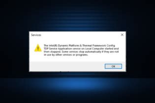Fix Intel Dynamic Platform And Framework Not Working
