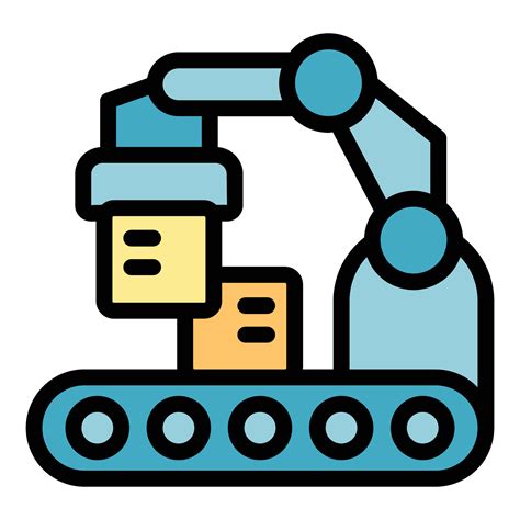 Line Robot Factory Icon Vector Flat 28179939 Vector Art At Vecteezy