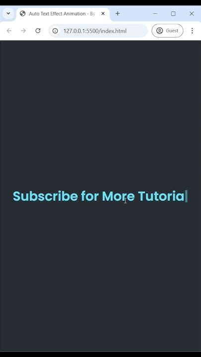 Learn How To Create Auto Text Effect Animation Using Html Css And Javascript Youtube
