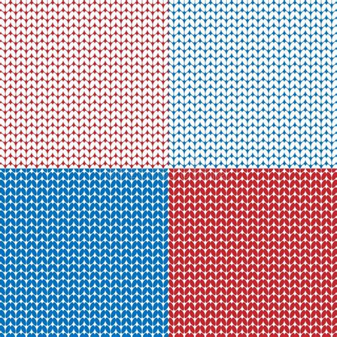 Set Of Knitted Pattern Woolen Clothknit Texture Vector Illustration