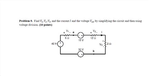 solved problem 9 find v1 v2 v3 and the current i and the