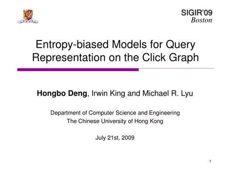 ppt entropy biased models for query representation on the click graph powerpoint presentation