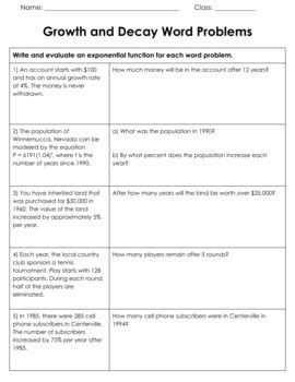 Exponential Functions Guided Notes And Practice Algebra TPT
