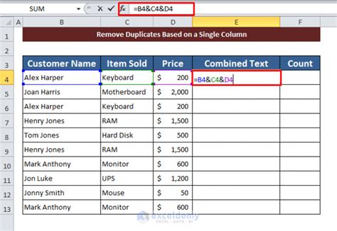 how to remove duplicates based on criteria in excel 4 methods