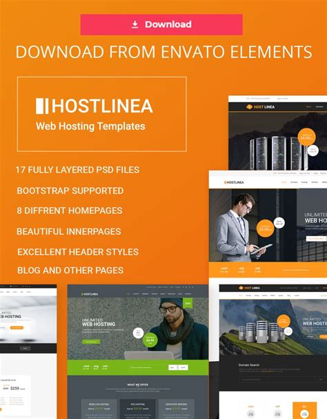 hostlinea web hosting template