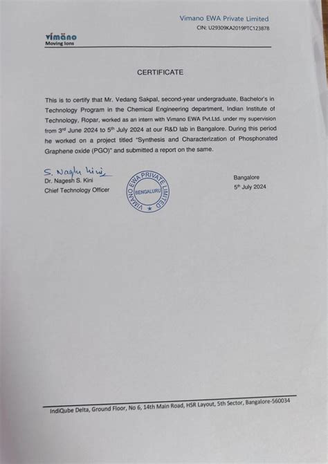 Vedang Sakpal On Linkedin Research Internship Grapheneoxide Materialsscience Innovation