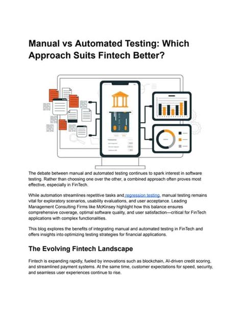 Manual Vs Automated Testing Which Approach Suits Fintech Betterpdf