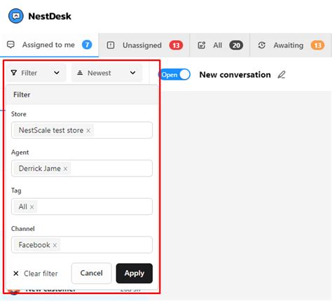 How To Filter And Sort Conversation List Nestdesk Help Center