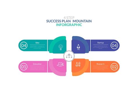 Premium Vector Infographic Template With Icons And 4 Options Or Steps Paper Plane Can Be Used