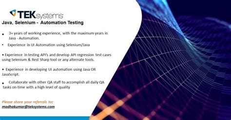 Ganesh Thik On Linkedin Automation Qa Sdetjobs Sdet Tester