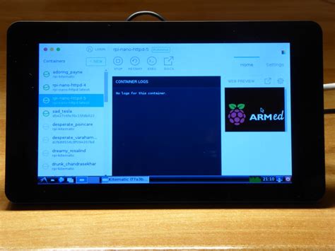 a touch of magic controlling kitematic and docker with a touch display
