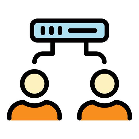 Customer Database Icon Color Outline Vector 19190177 Vector Art At Vecteezy