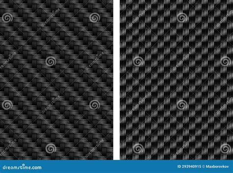 Realistic Detailed Close Up Carbon Fiber Texture Stock Vector Illustration Of Thread Textured