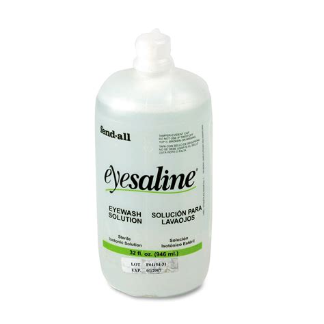 Fendall Eyesaline Eyewash Saline Solution Bottle Refill 32 Oz Lionsdeal