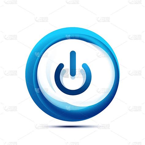 玻璃透明效果电源启动按钮，打开关闭图标，矢量ui或应用程序符号设计素材 花瓣网