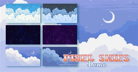 Pixel Skies Demo Background Pack 2d Environments Unity Asset Store