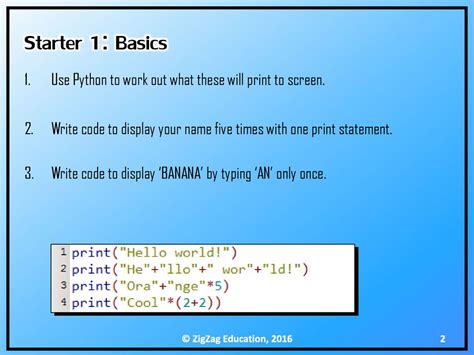 Starter Activities Gcse Python Ppt Download