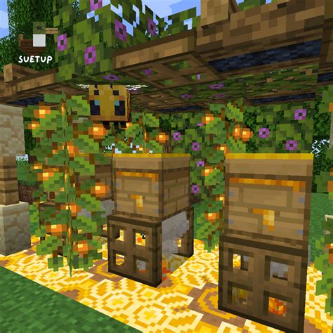 Cute Bee Farm Minecraft Farm Stall Cool Minecraft World Ideas