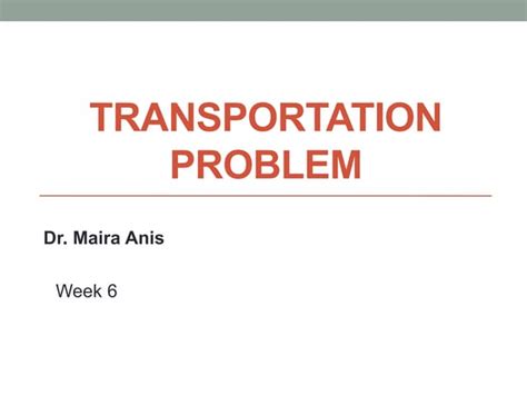 Least Cost Method Pptx